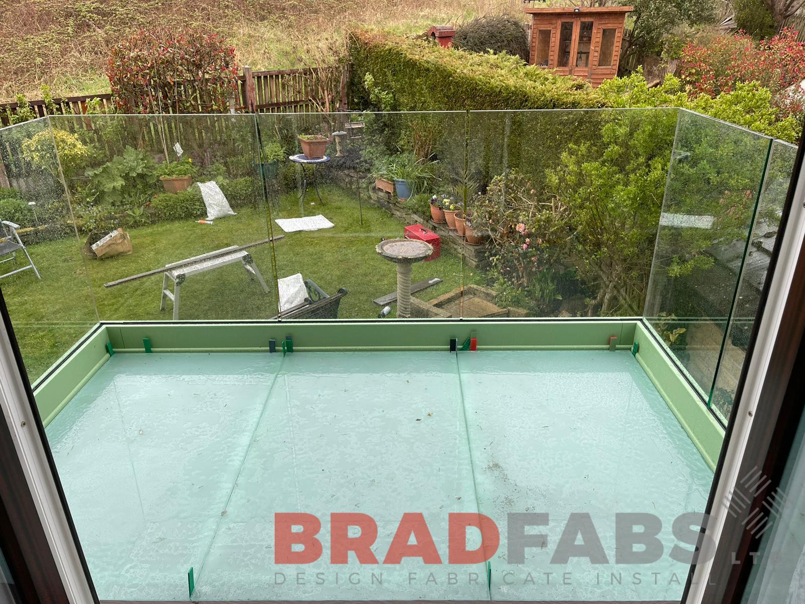 Bradfabs, glass floor, balcony glass floor, bespoke project
