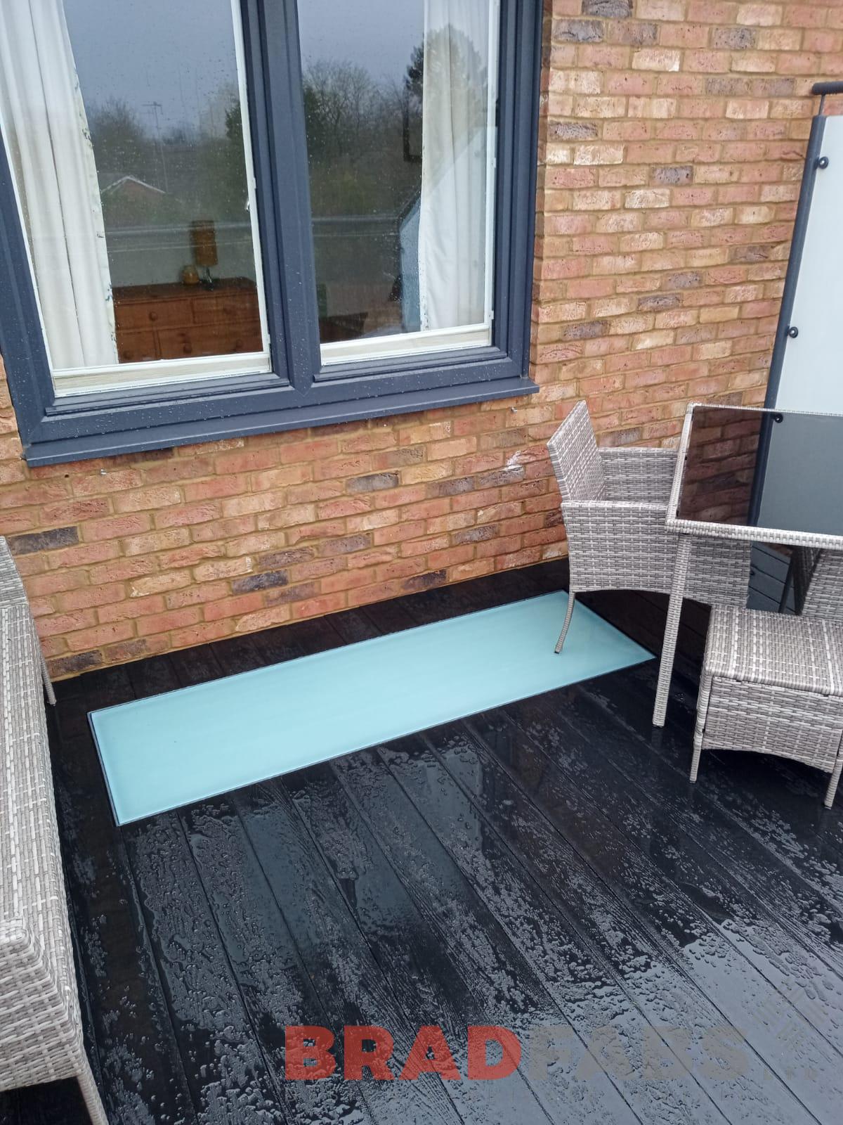 Bradfabs, glass floor, balcony glass floor, bespoke project